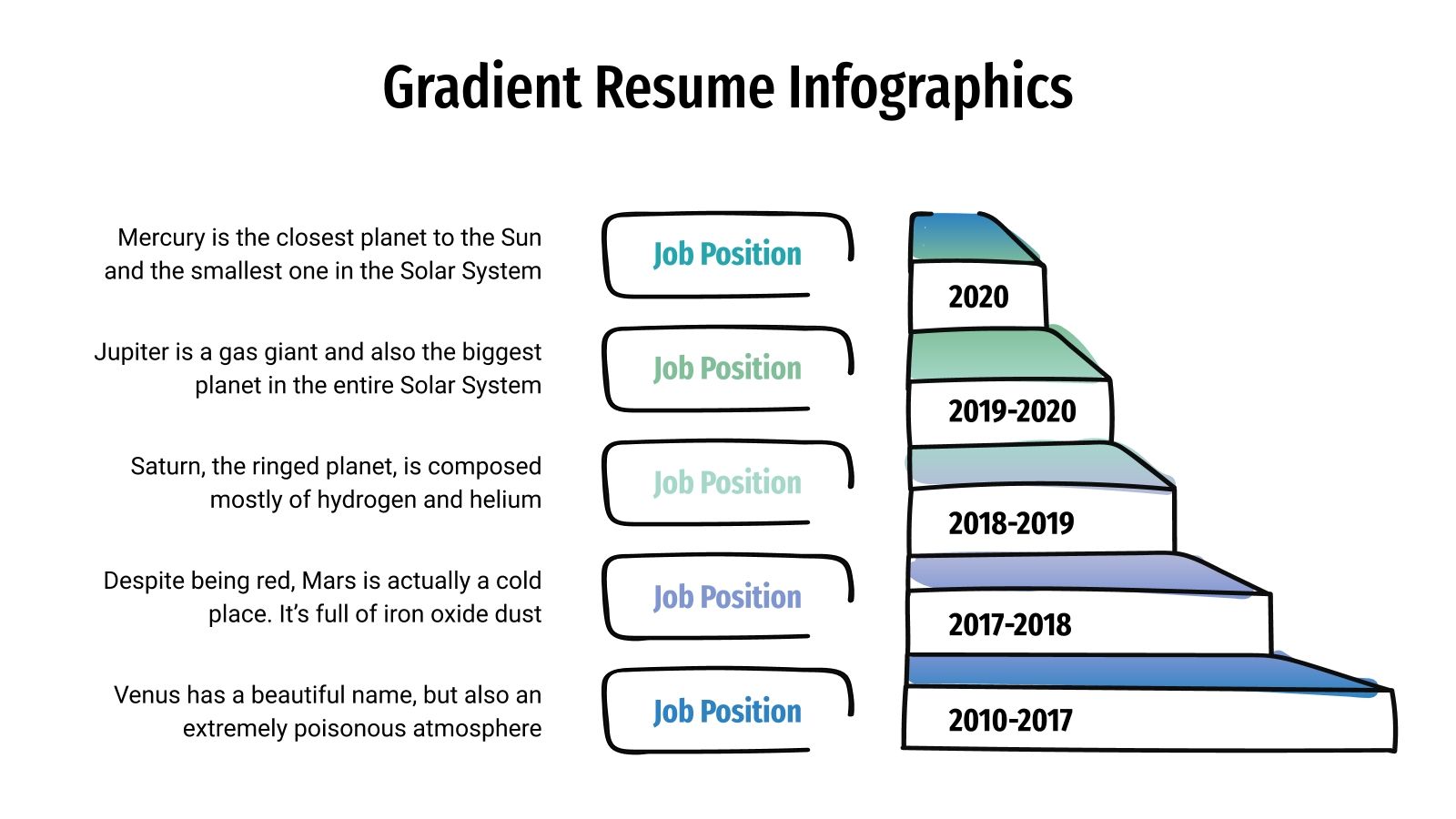 Gradient Resume Infographics for Google Slides and PowerPoint