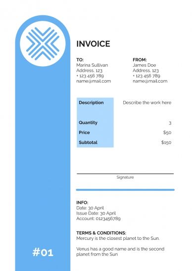 Simple Modern Invoices Google Slides & PowerPoint template