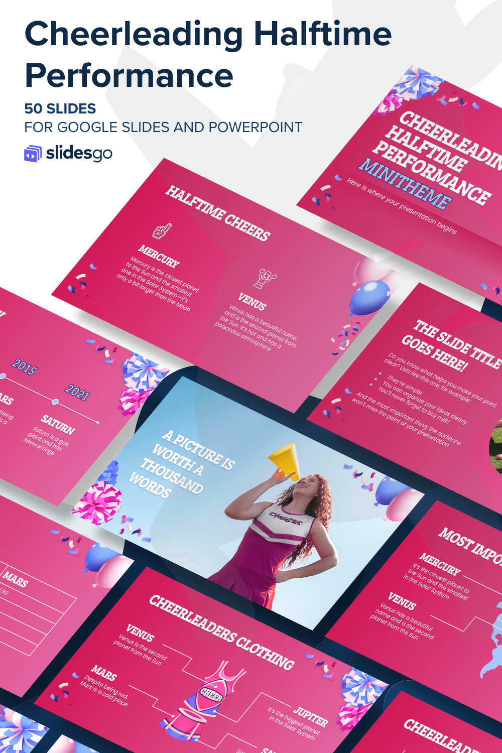 Cheerleading Halftime Performance Minitheme | Google Slides