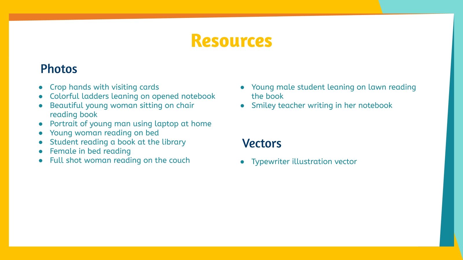 Ejercicios para literatura | Tema de Google Slides y PowerPoint