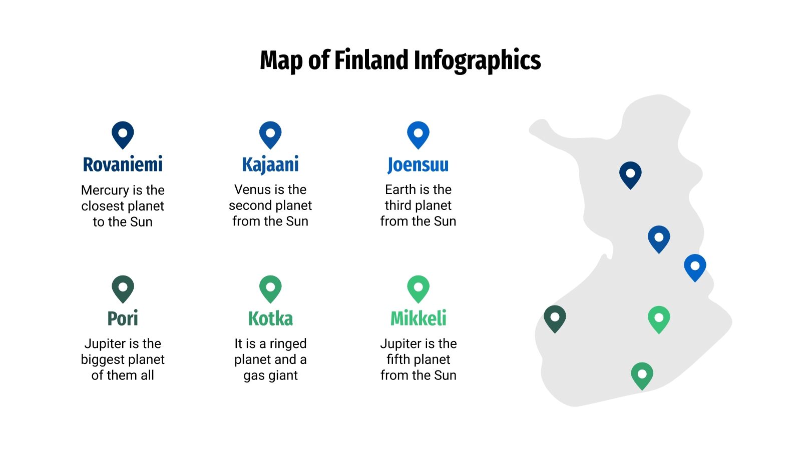 Map of Finland Infographics for Google Slides & PowerPoint