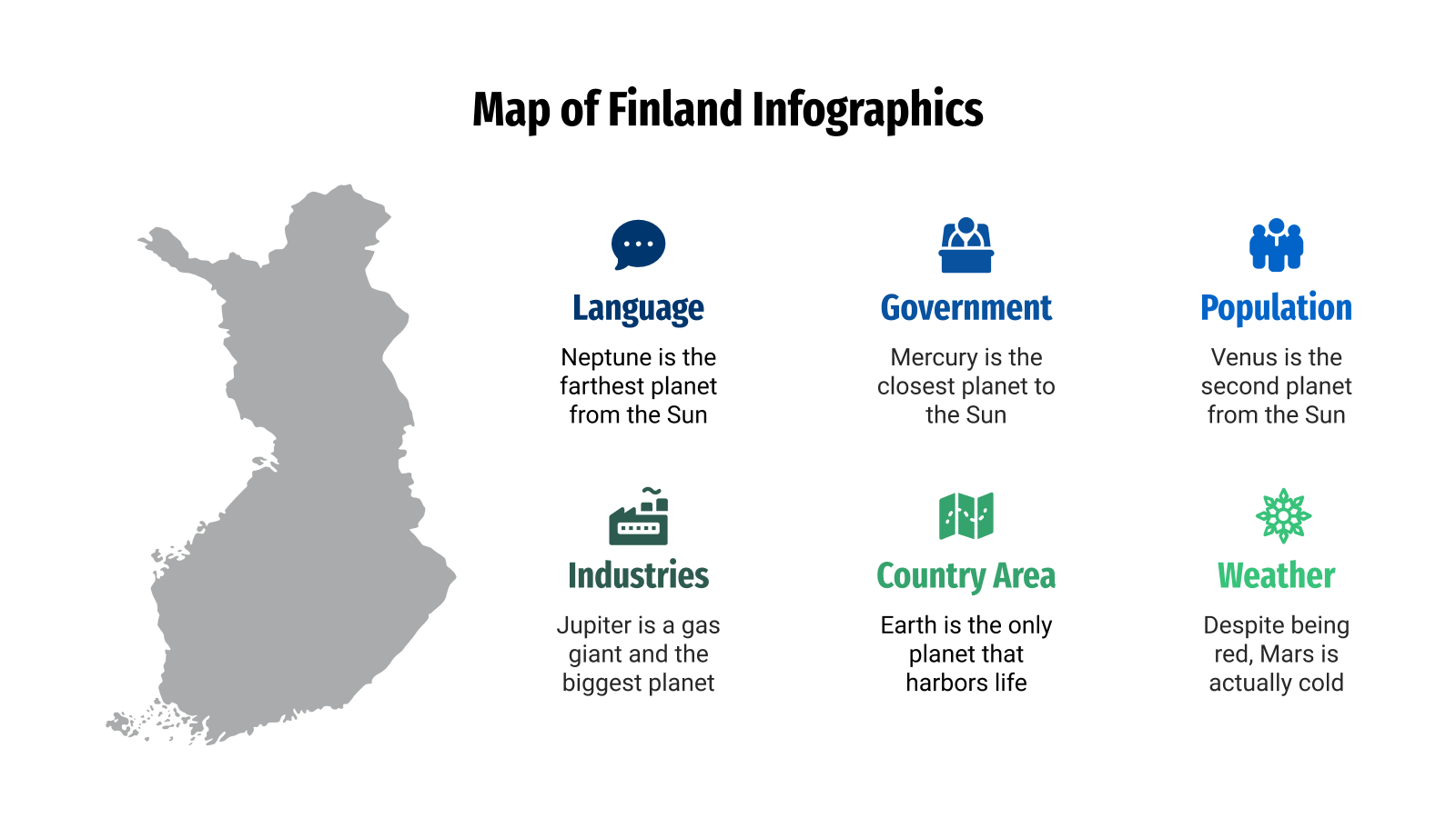 Map of Finland Infographics for Google Slides & PowerPoint