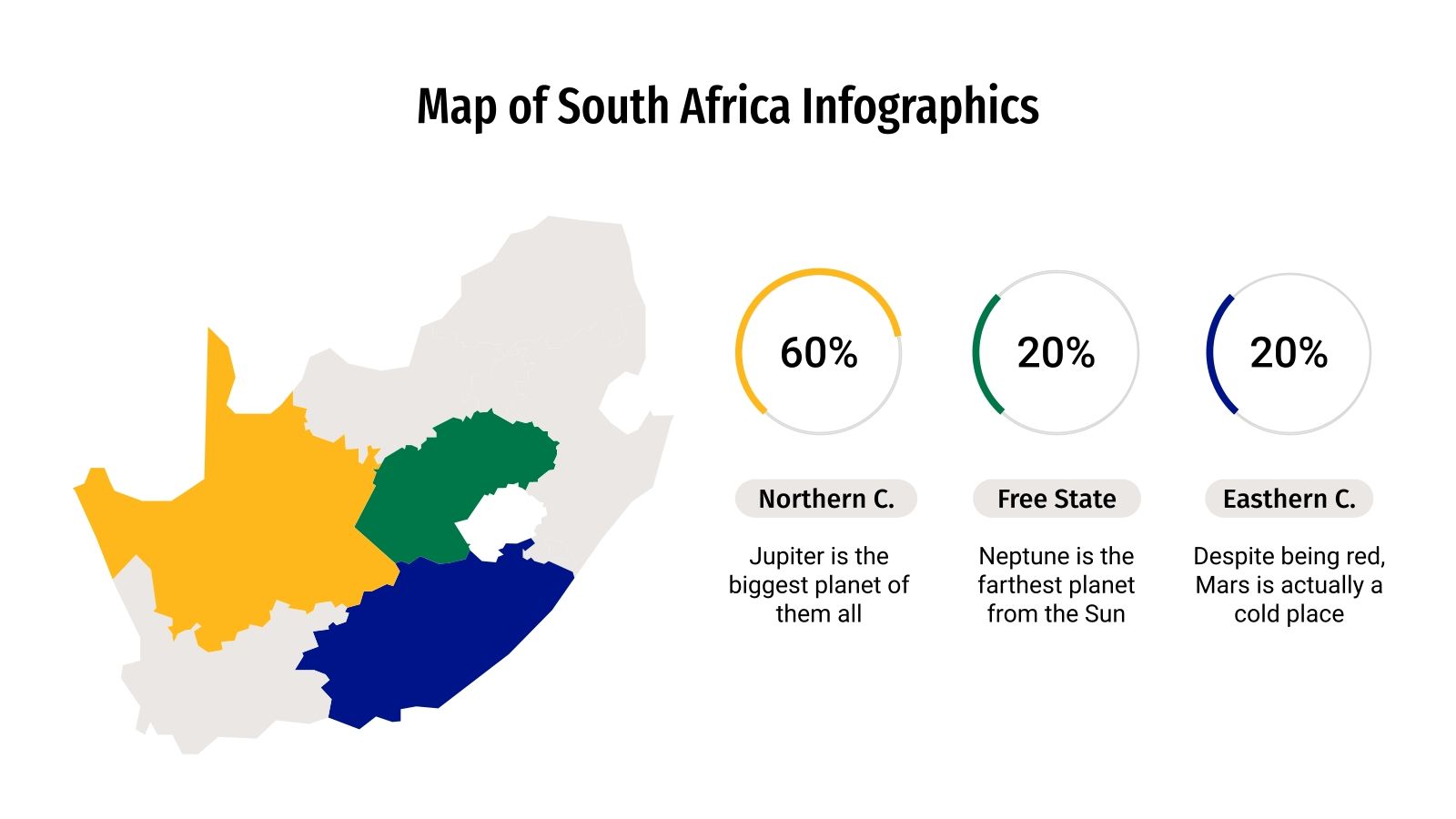 Map of South Africa Infographics for Google Slides & PPT