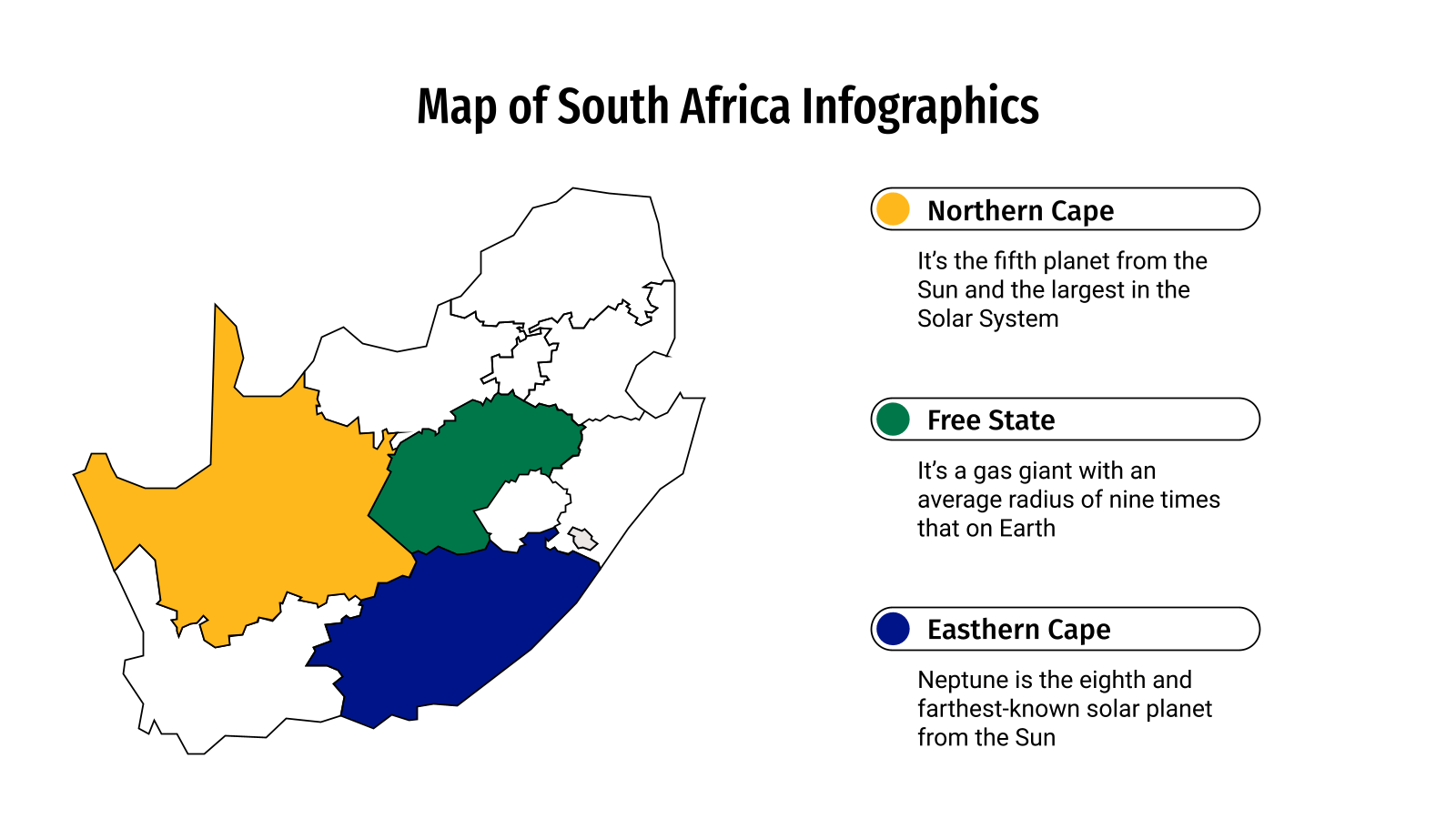 Map of South Africa Infographics for Google Slides & PPT