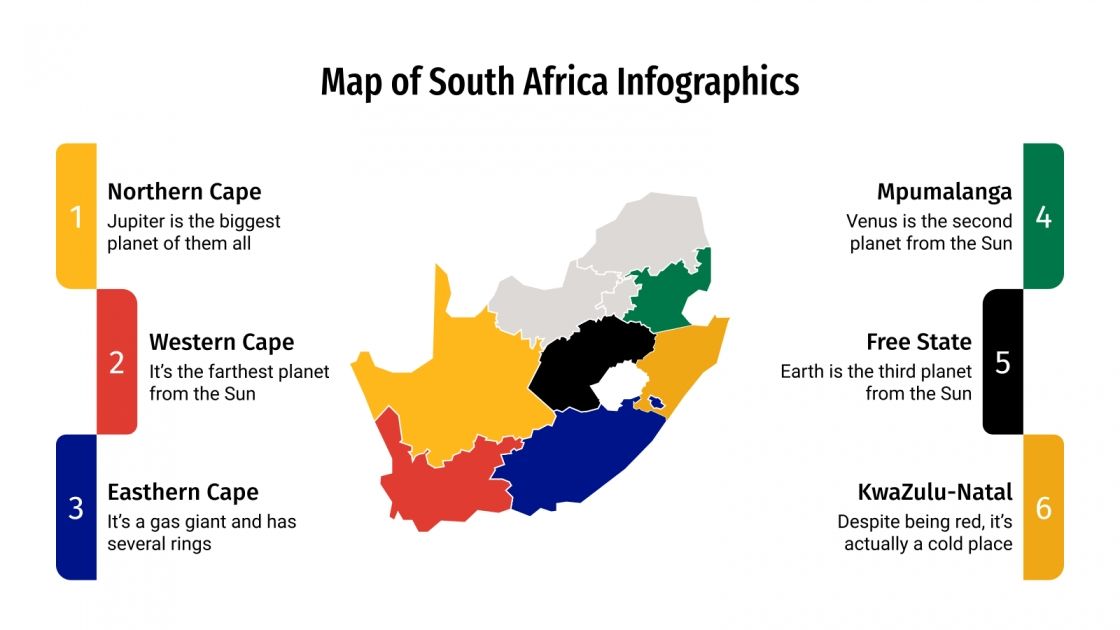 Map of South Africa Infographics for Google Slides & PPT