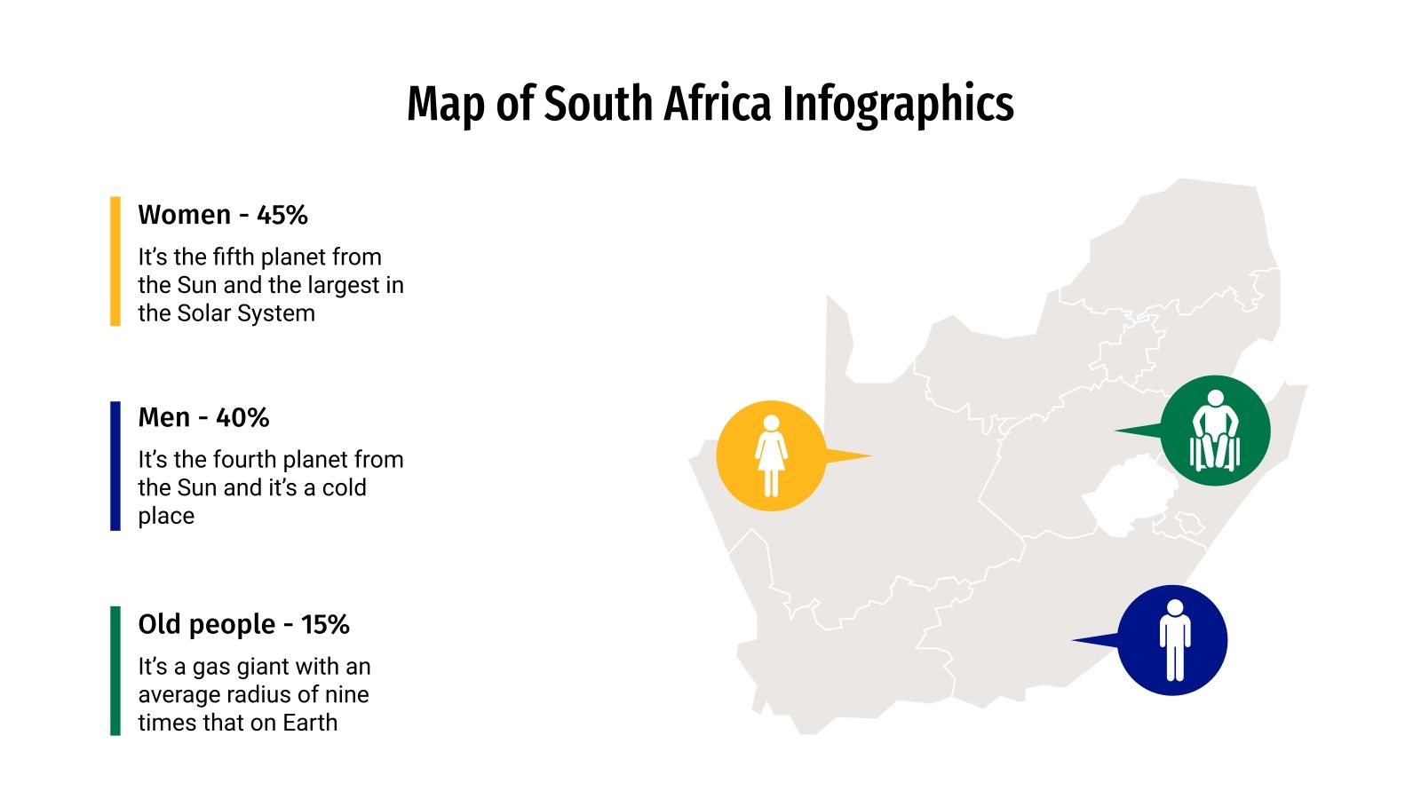 Map of South Africa Infographics for Google Slides & PPT