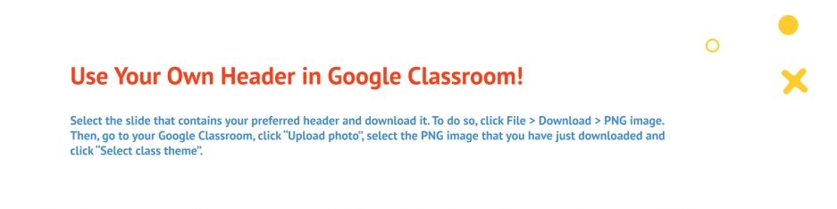 Banners for Middle School Virtual Classroom Google Slides & PPT