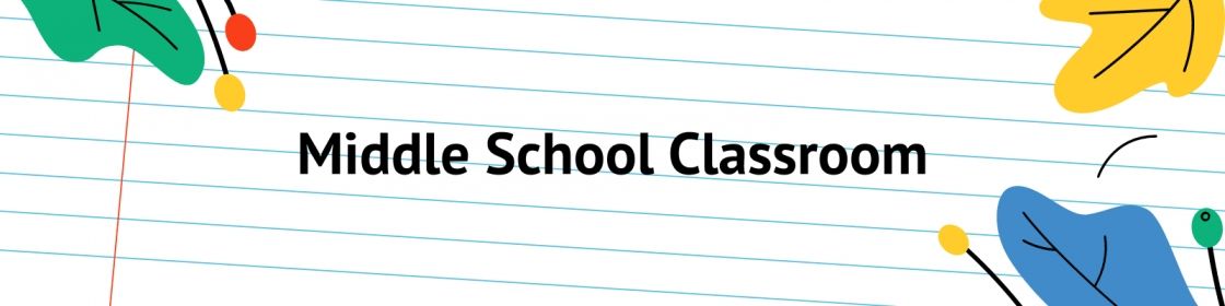 Banners for Middle School Virtual Classroom Google Slides & PPT