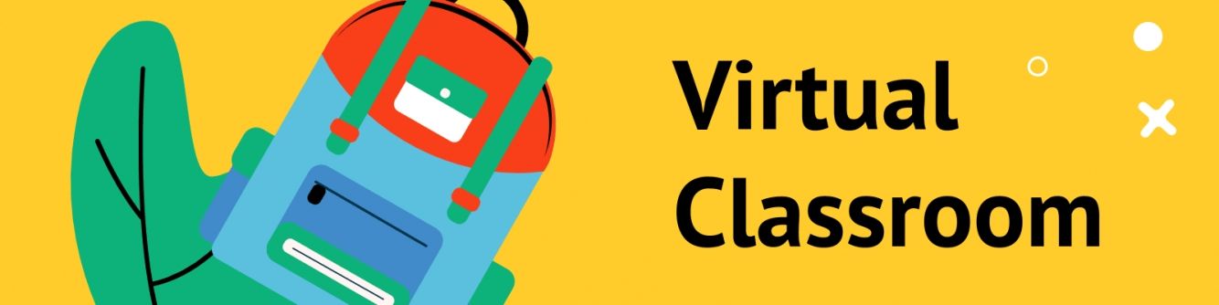 Banners for Middle School Virtual Classroom Google Slides & PPT