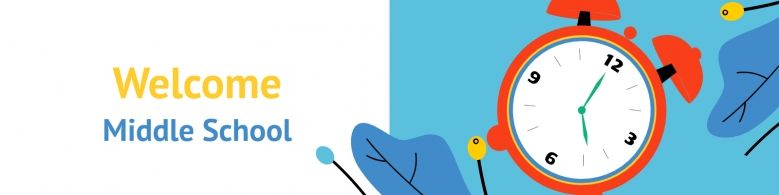 Banners for Middle School Virtual Classroom Google Slides & PPT