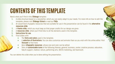 Tropical Pineapple Newsletter | Google Slides & PowerPoint