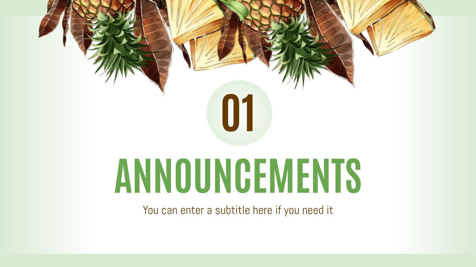 Tropical Pineapple Newsletter | Google Slides & PowerPoint