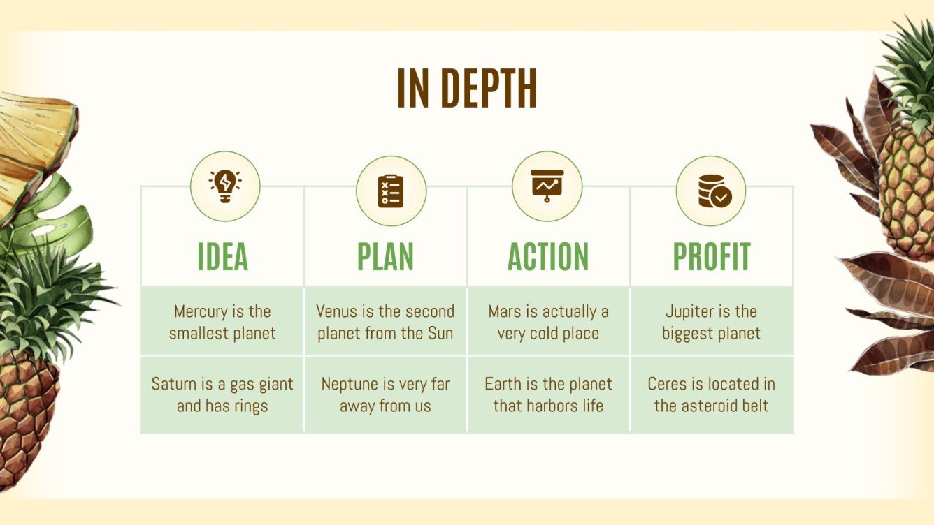 Tropical Pineapple Newsletter | Google Slides & PowerPoint