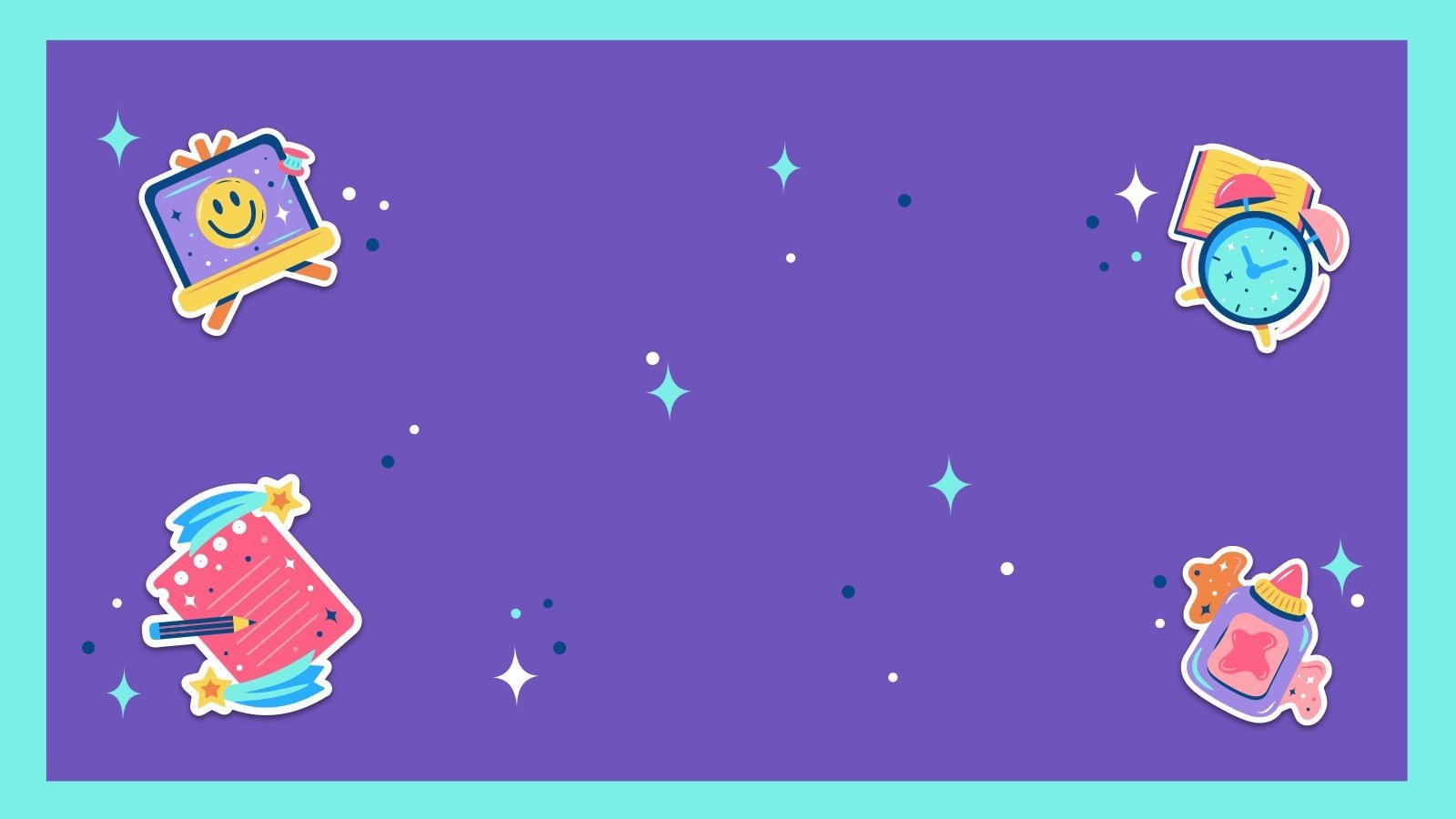 Glitzy Stickers Pack for Students | Google Slides & PPT