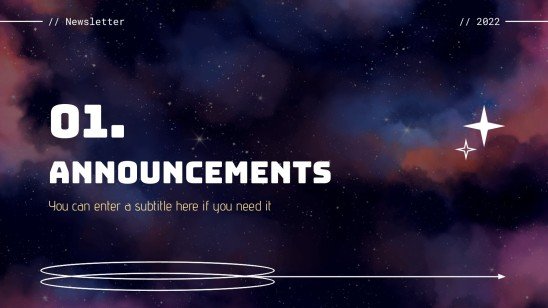 Télescope spatial : Newsletter | Google Slides et PPT