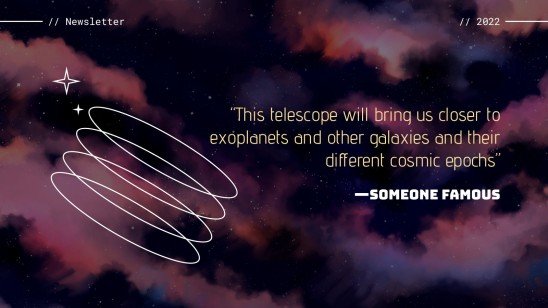 Télescope spatial : Newsletter | Google Slides et PPT