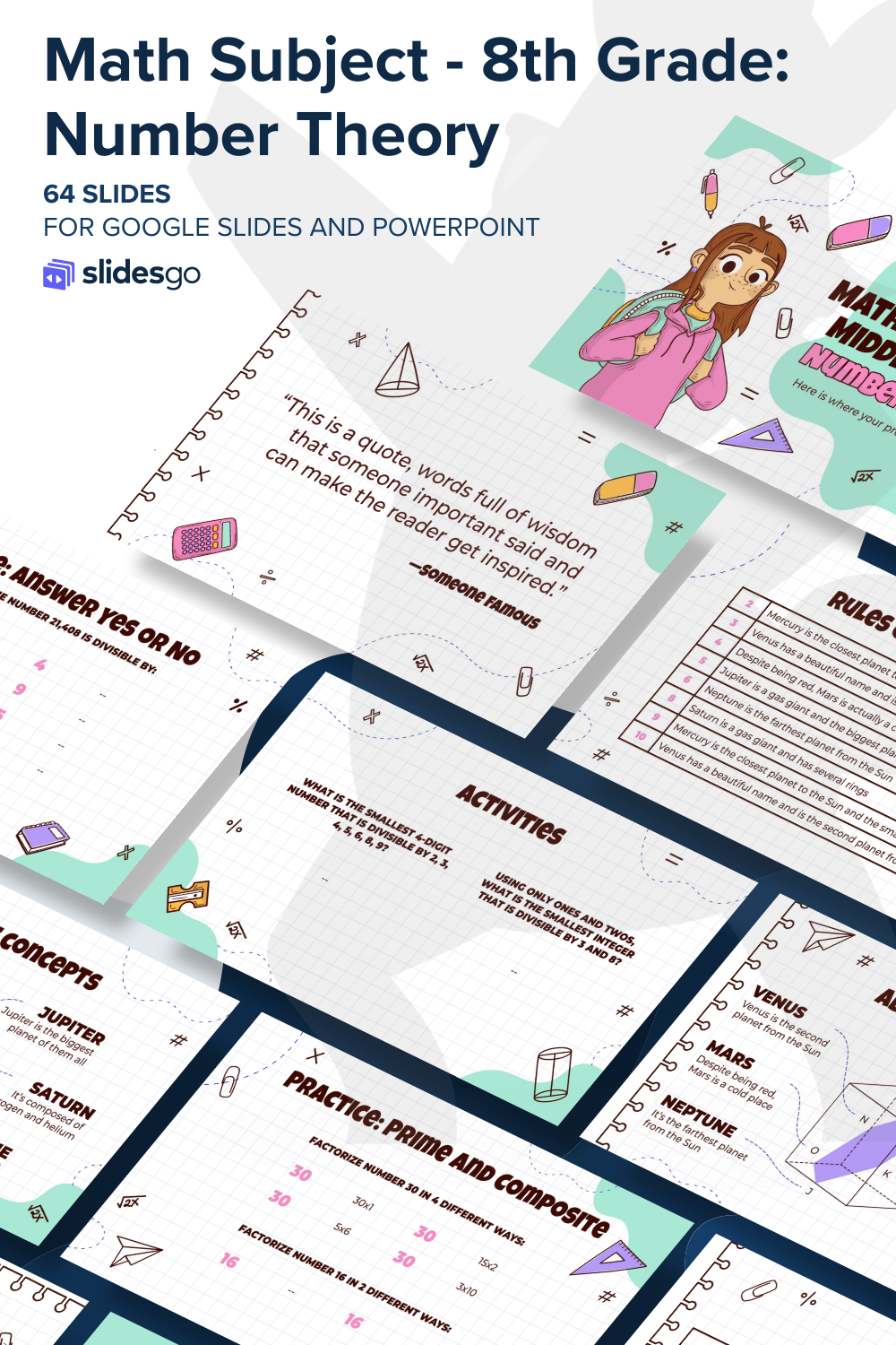 Math Subject for Middle School - 8th Grade: Number Theory