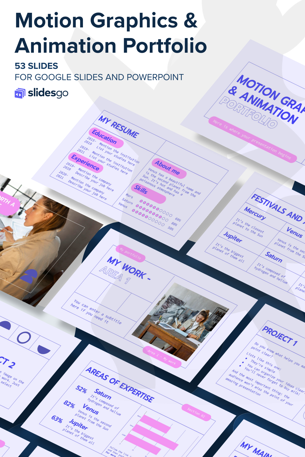 Motion Graphics & Animation Portfolio | Google Slides & PPT