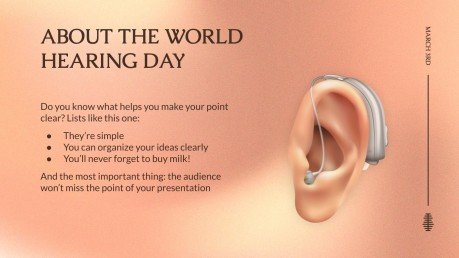 World Hearing Day | Google Slides & PowerPoint