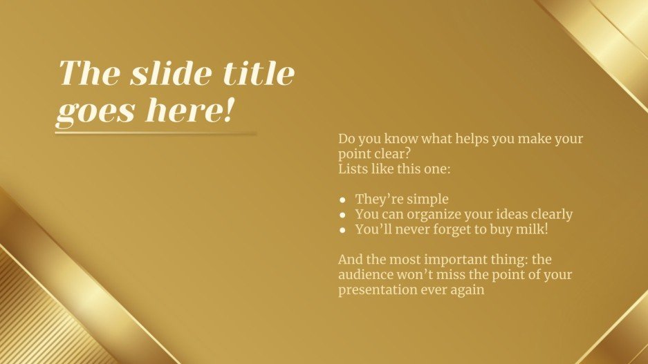 Elegant Gold Meeting | Google Slides & PowerPoint