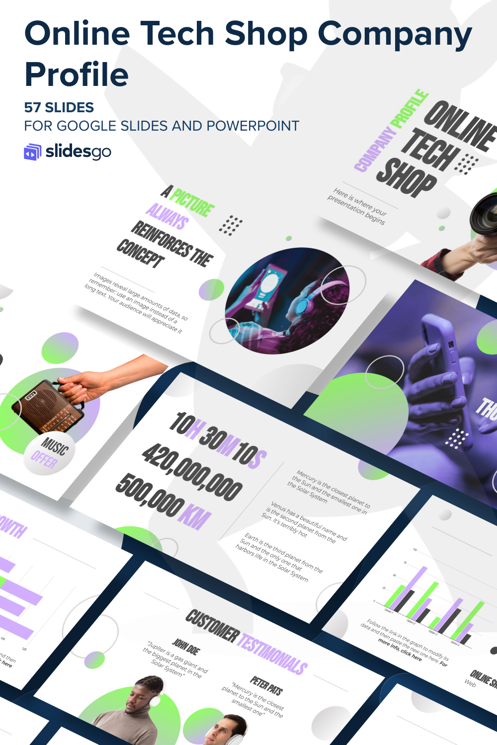 Online Tech Shop Company Profile | Google Slides & PPT