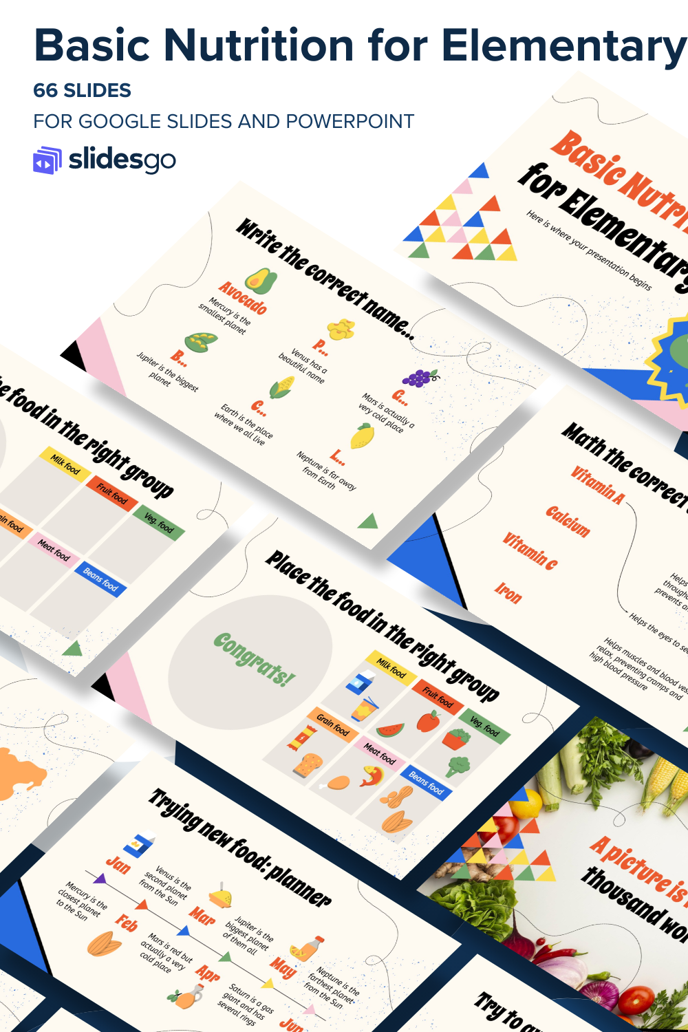 Basic Nutrition for Elementary | Google Slides & PowerPoint