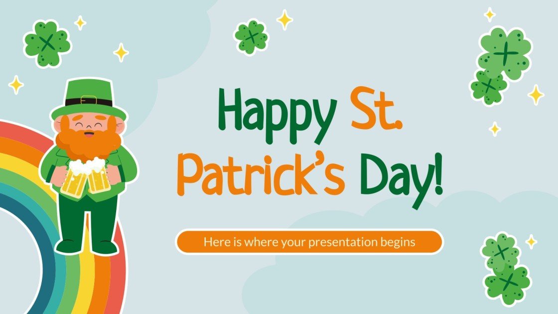 Free St Patrick's Day themes for Google Slides & PowerPoint