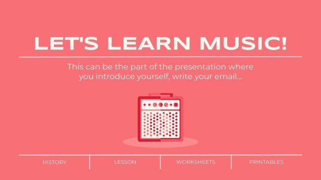 Art Subject for Elementary - 4th Grade: Music | Google Slides