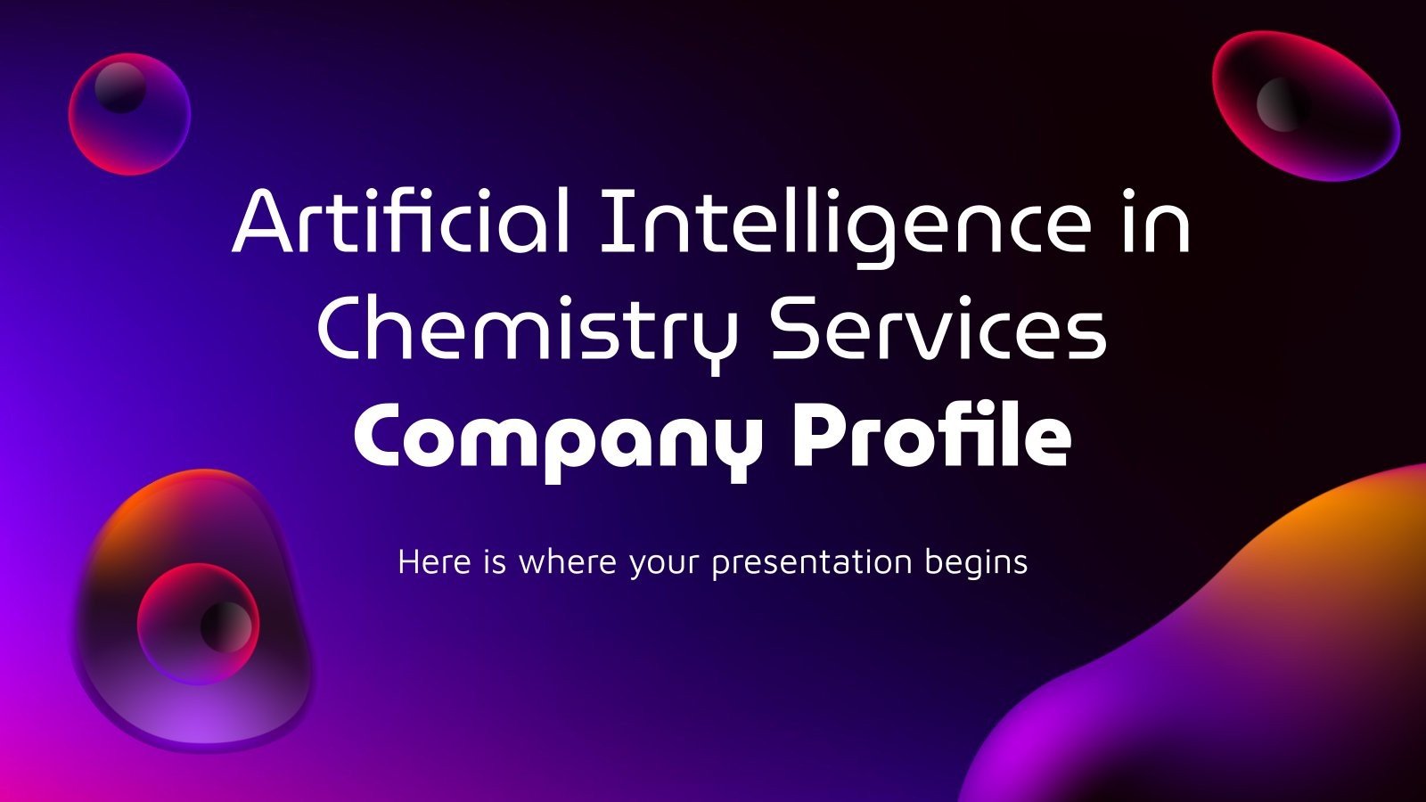 AI in Chemistry Services Company Profile | Google Slides