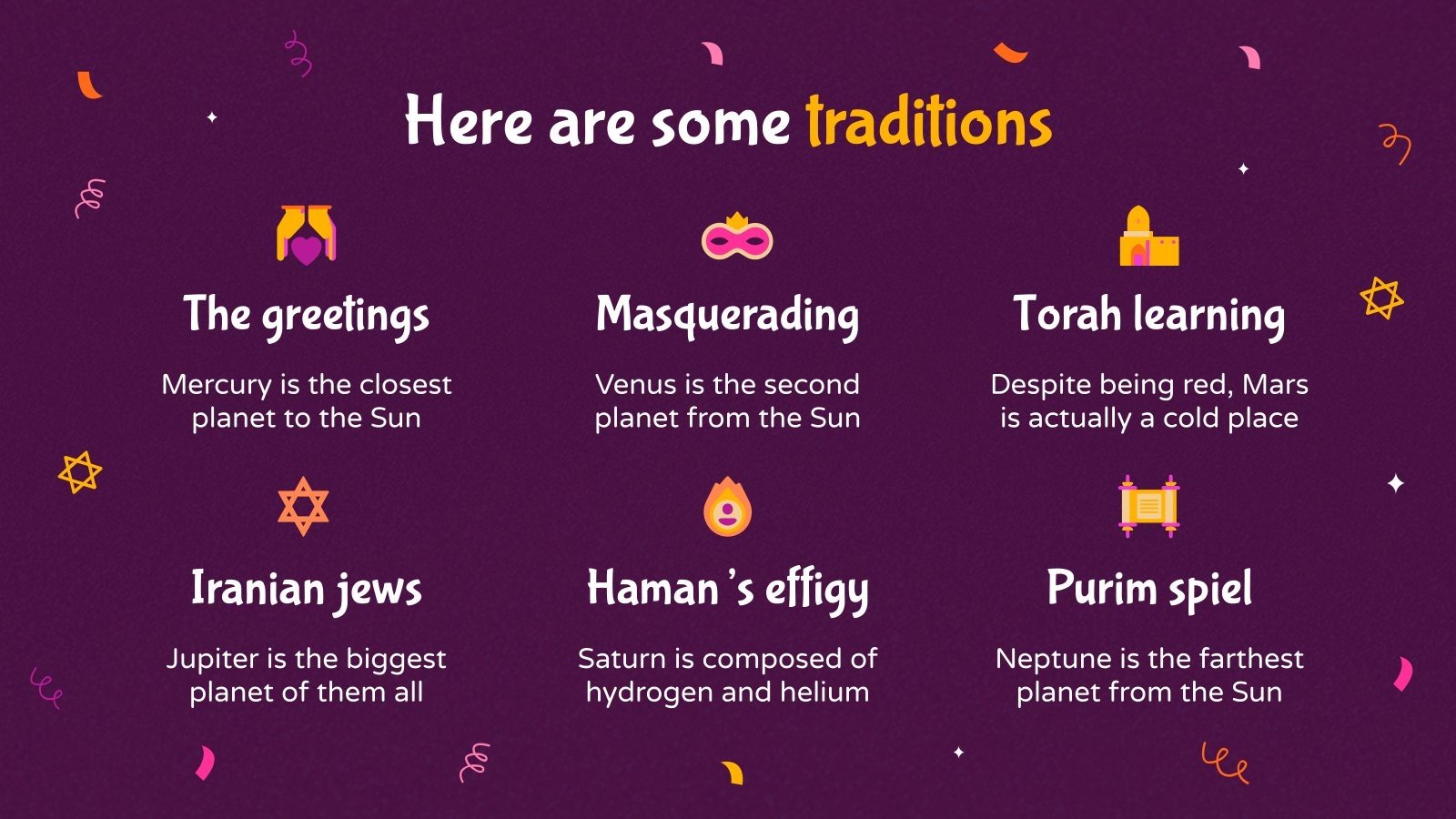 Purim Minitheme | Google Slides & PowerPoint Template