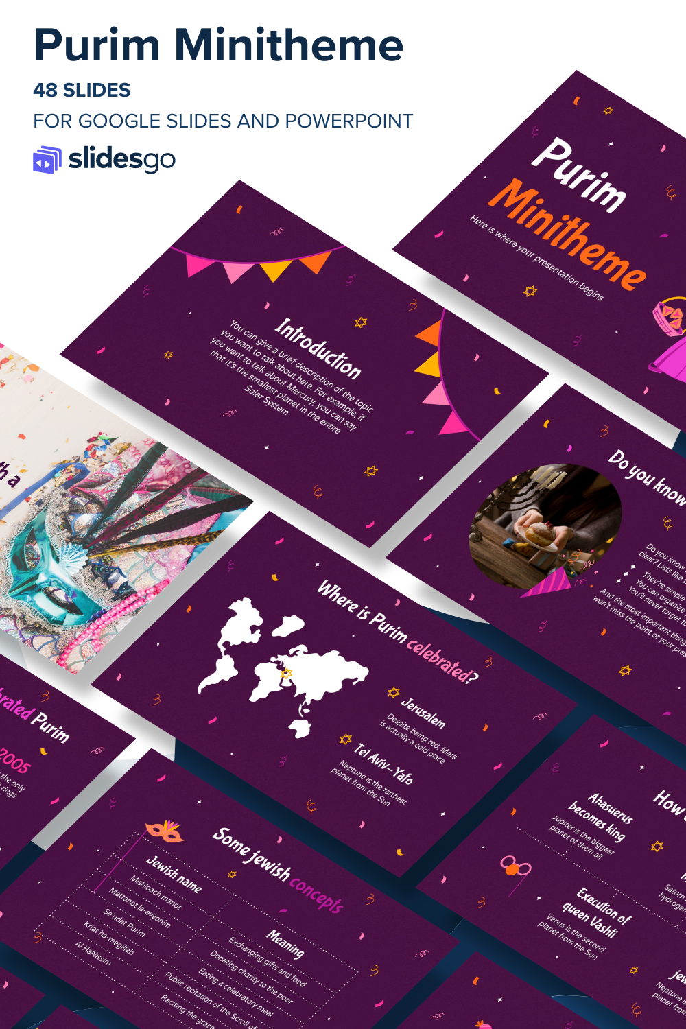 Purim Minitheme | Google Slides & PowerPoint Template