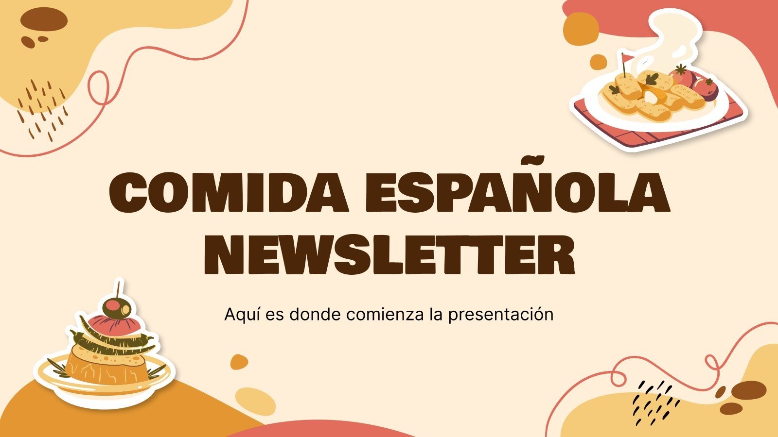 Spanish Food Newsletter | Google Slides & PowerPoint
