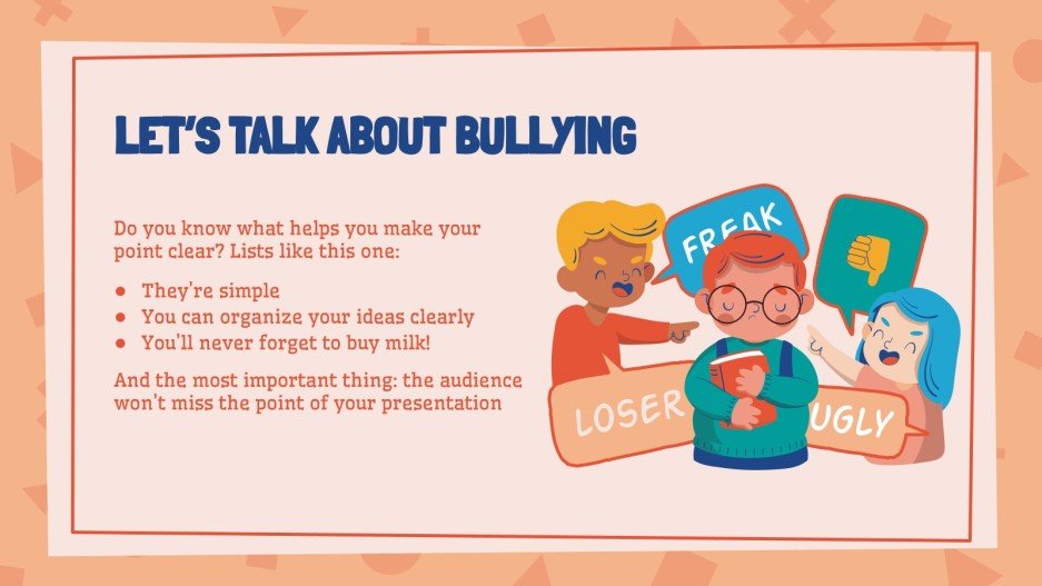 Middle School - 6th Grade: Bullying Prevention | Google Slides
