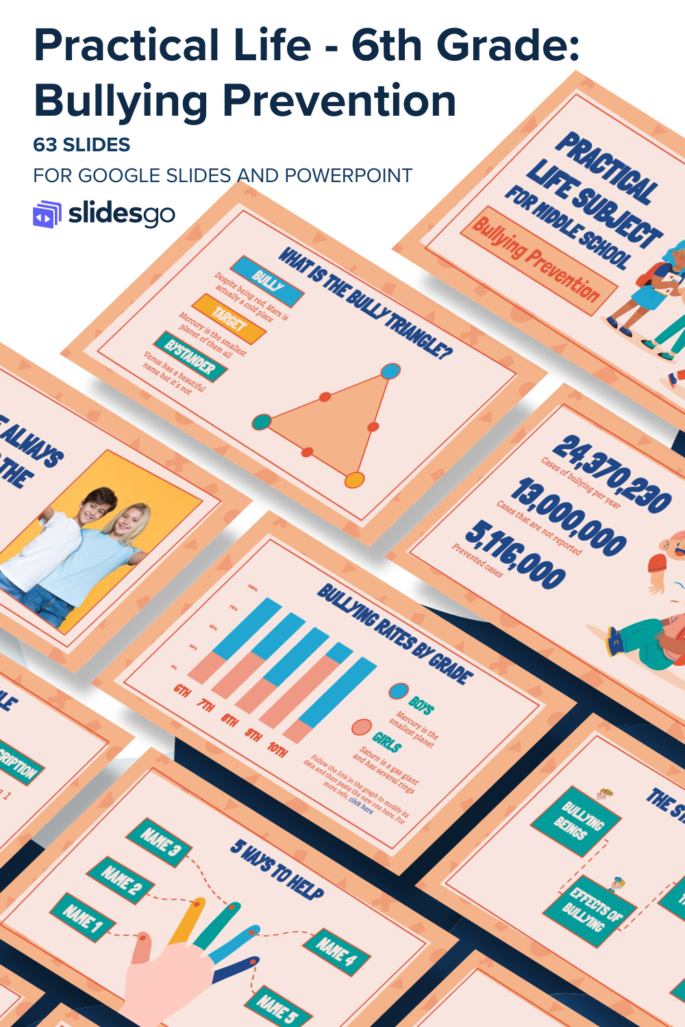 Middle School - 6th Grade: Bullying Prevention | Google Slides