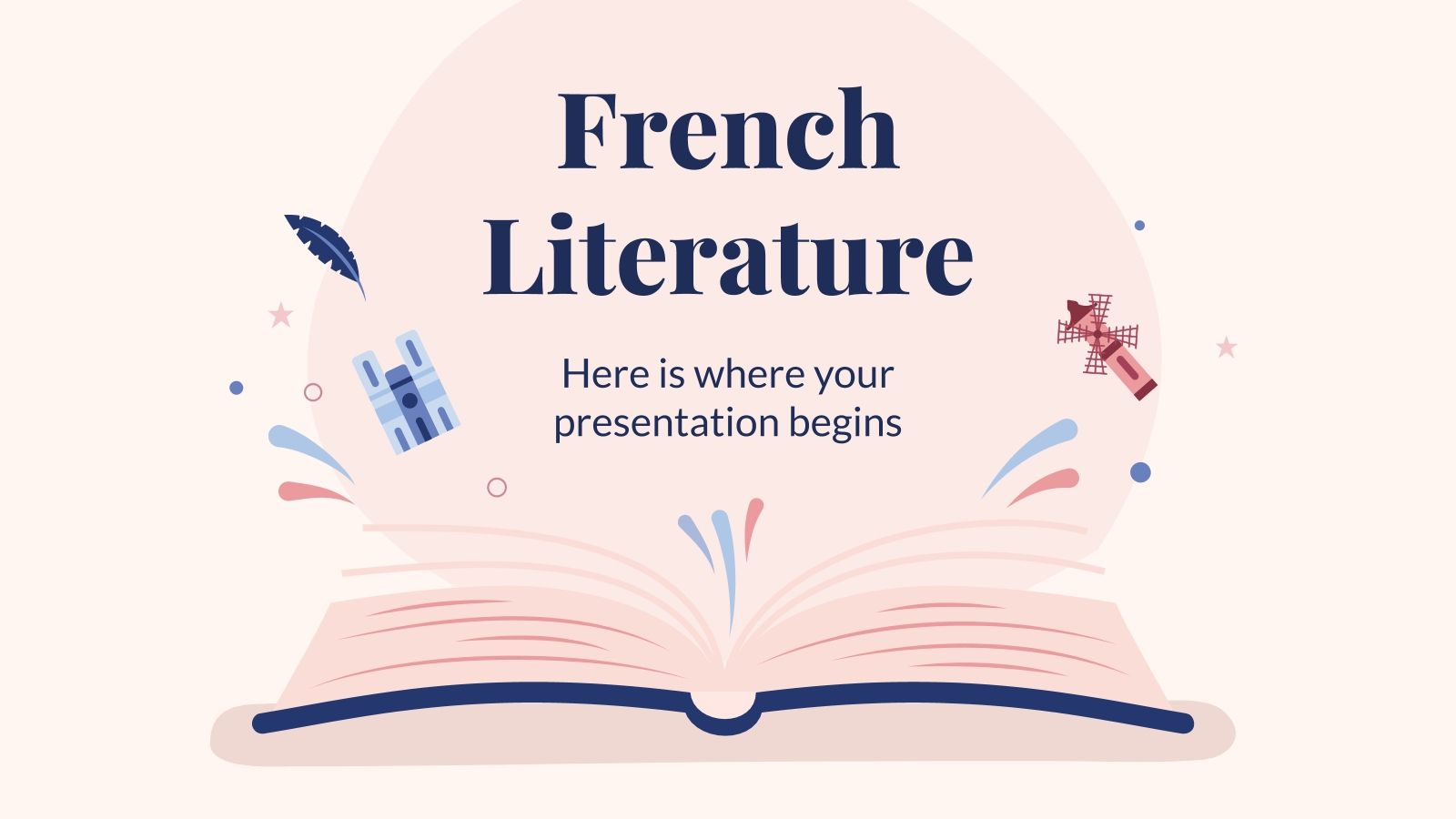 French Literature Google Slides theme & PowerPoint template