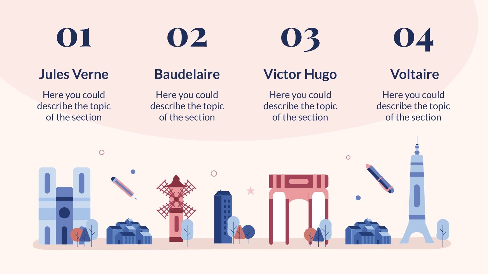 French Literature Google Slides theme & PowerPoint template