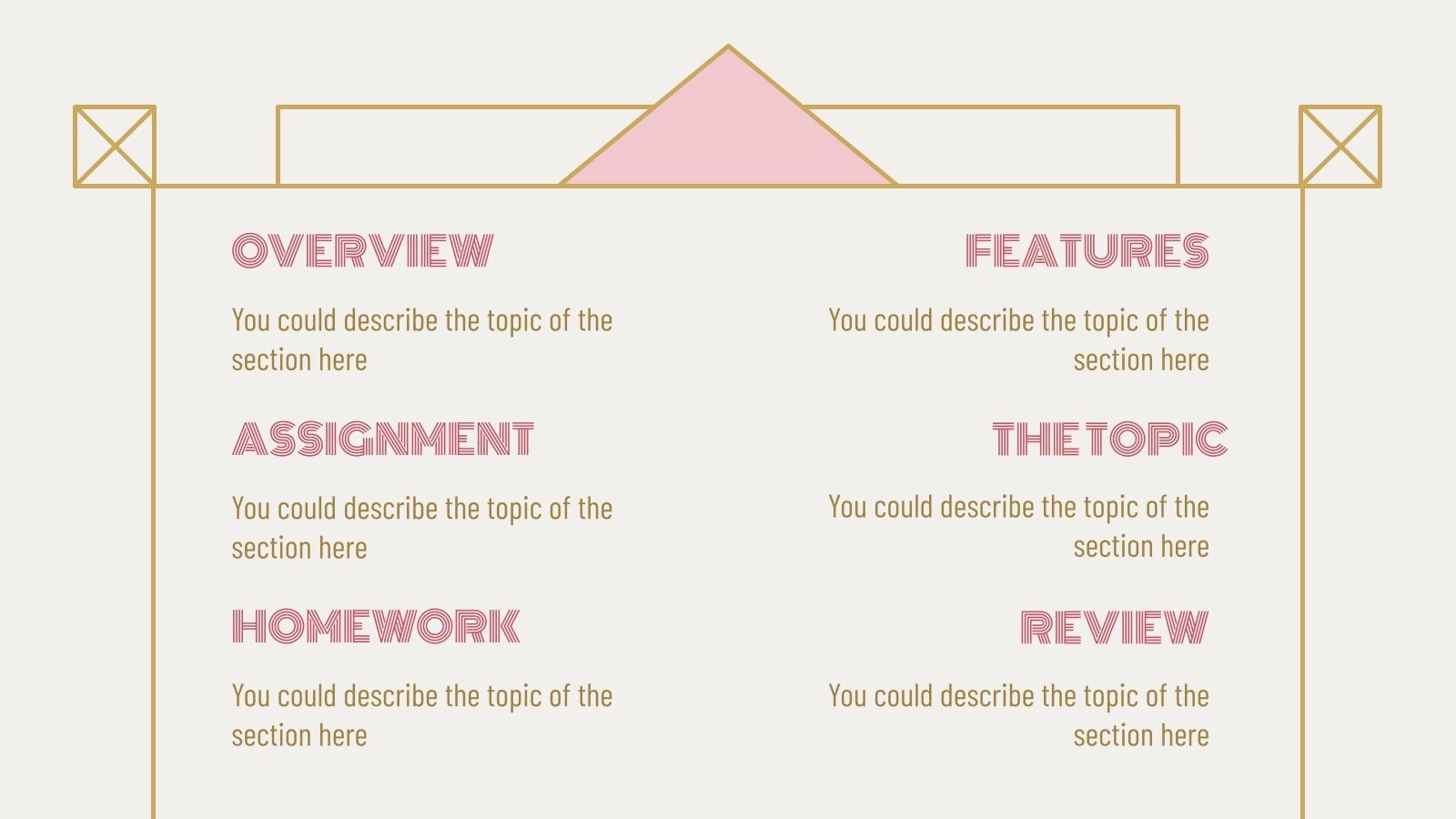 Art Deco Lesson Google Slides theme and PowerPoint template