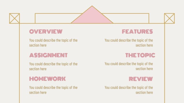 Art Deco Lesson Google Slides theme and PowerPoint template
