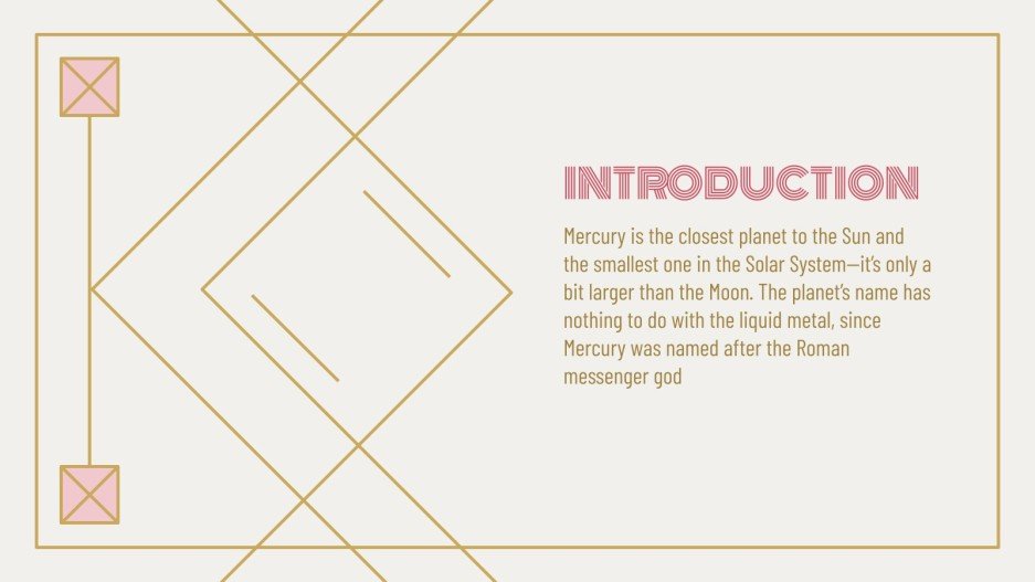 Art Deco Lesson Google Slides theme and PowerPoint template