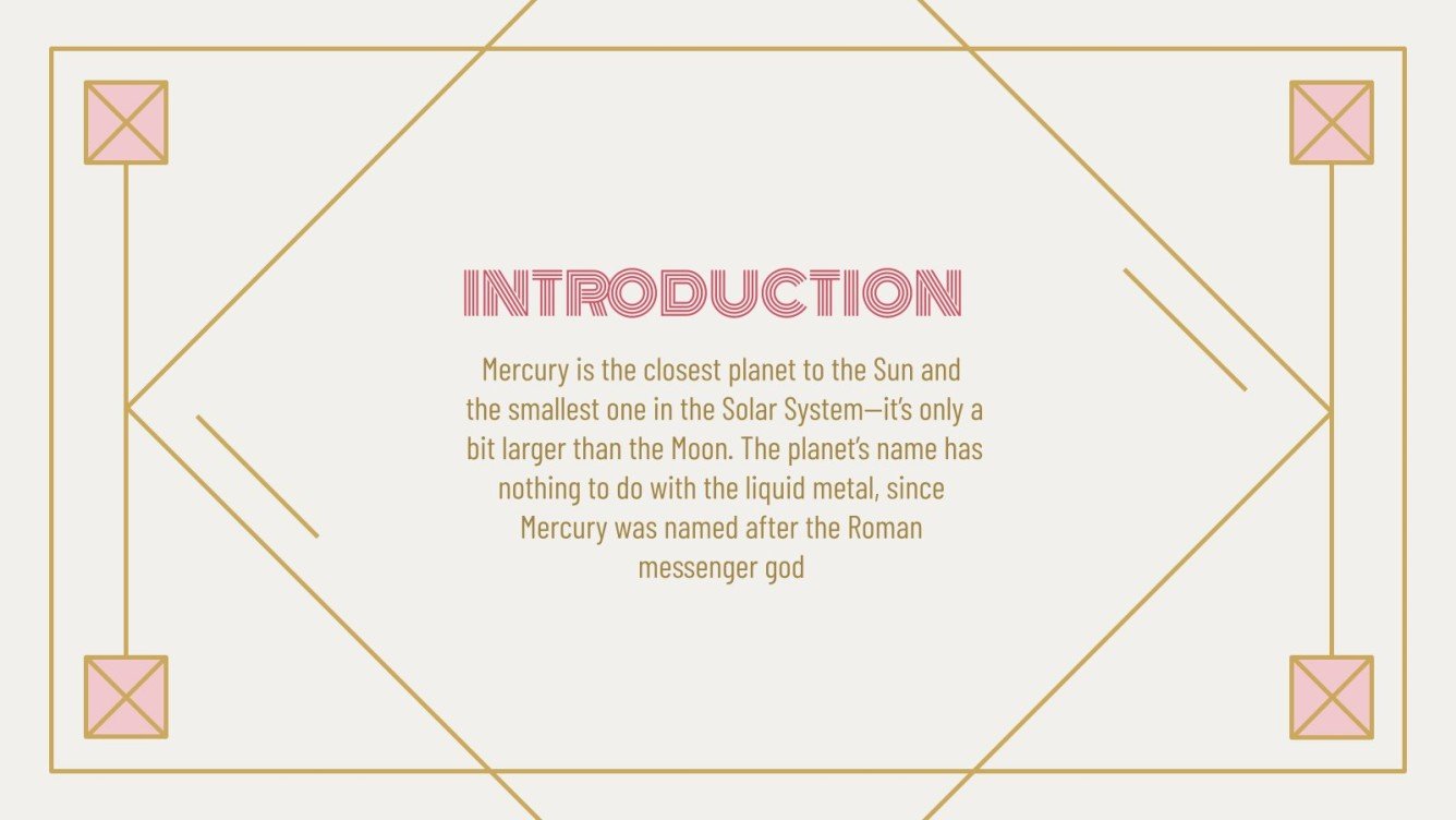 Art Deco Lesson Google Slides theme and PowerPoint template