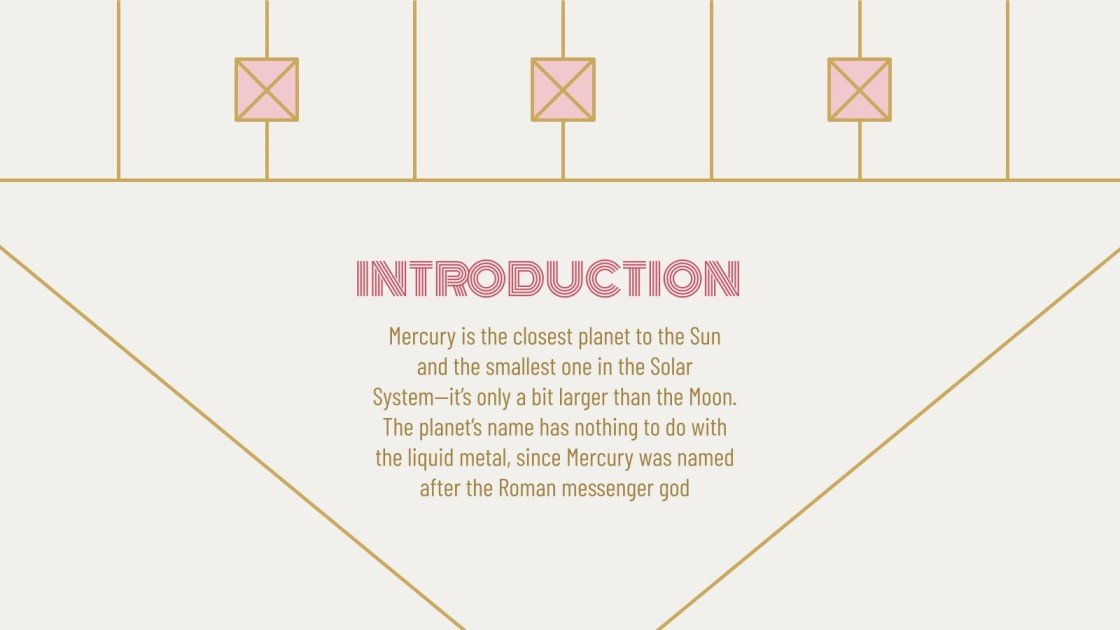 Art Deco Lesson Google Slides theme and PowerPoint template