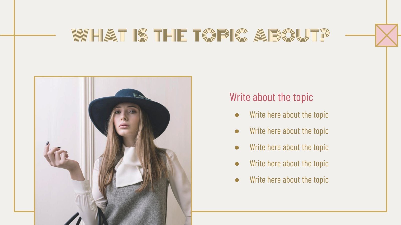 Art Deco Lesson Google Slides theme and PowerPoint template