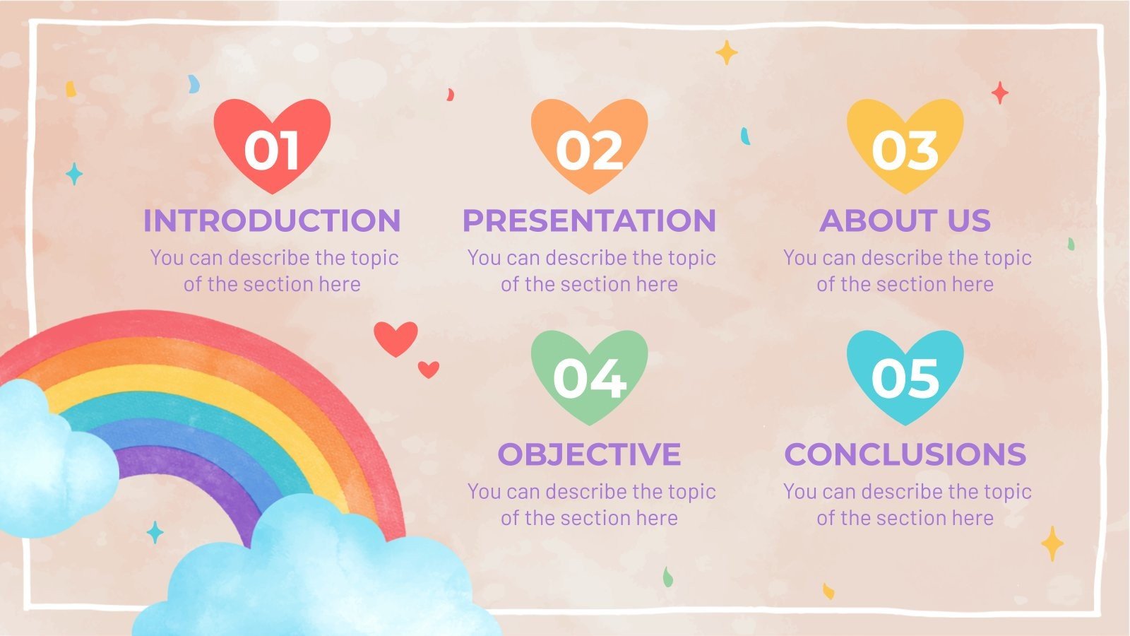 Sobre el arcoíris | Plantilla de Google Slides y PowerPoint