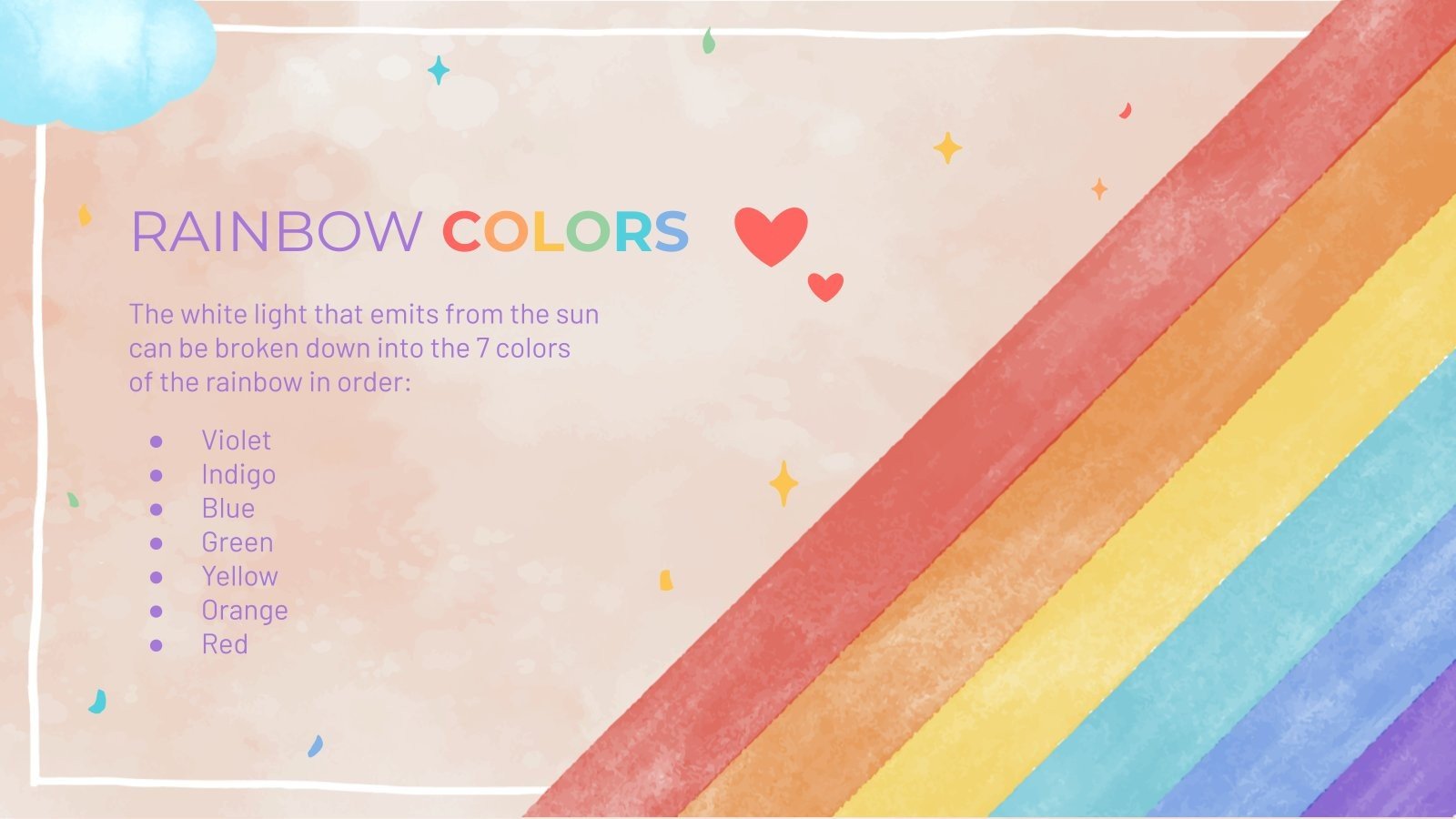 Sobre el arcoíris | Plantilla de Google Slides y PowerPoint