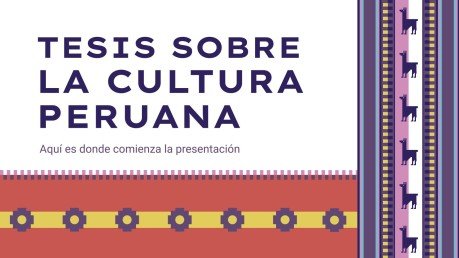Free Google Slides and PowerPoint Templates about Peru