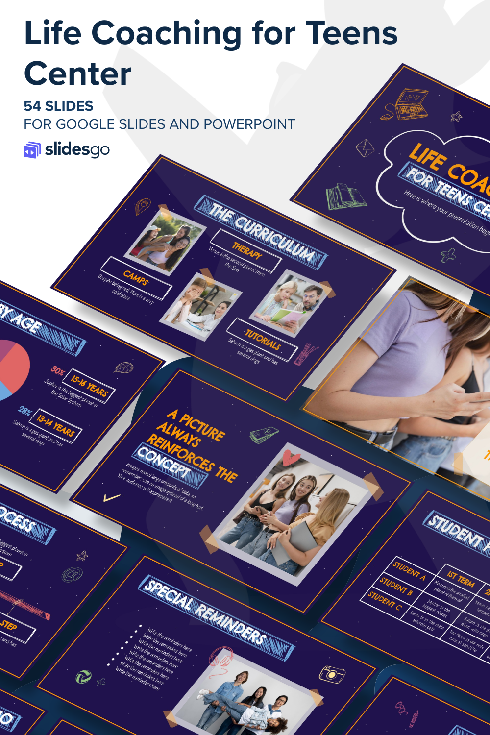 Life Coaching for Teens Center | Google Slides & PowerPoint