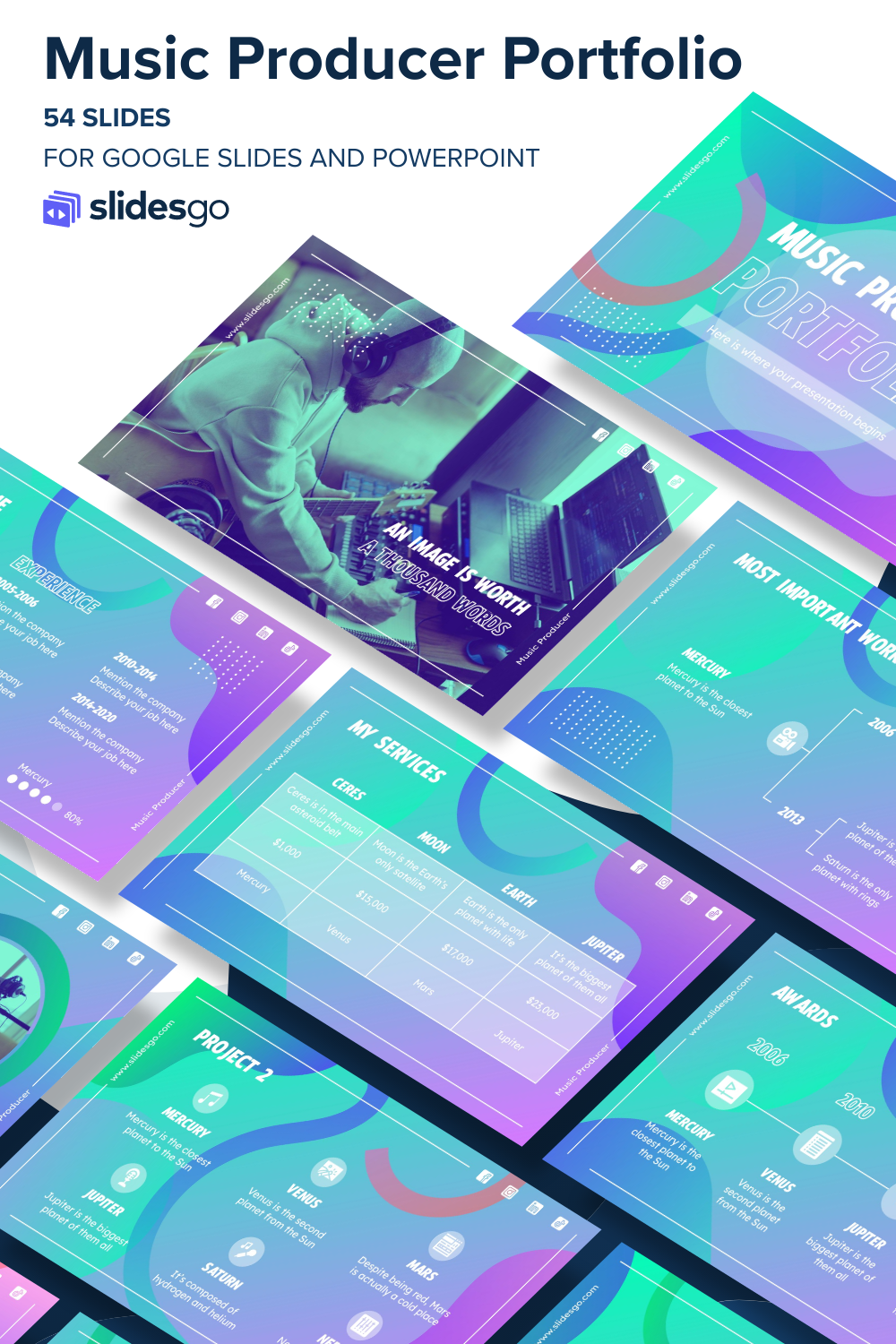 Music Producer Portfolio | Google Slides & PowerPoint