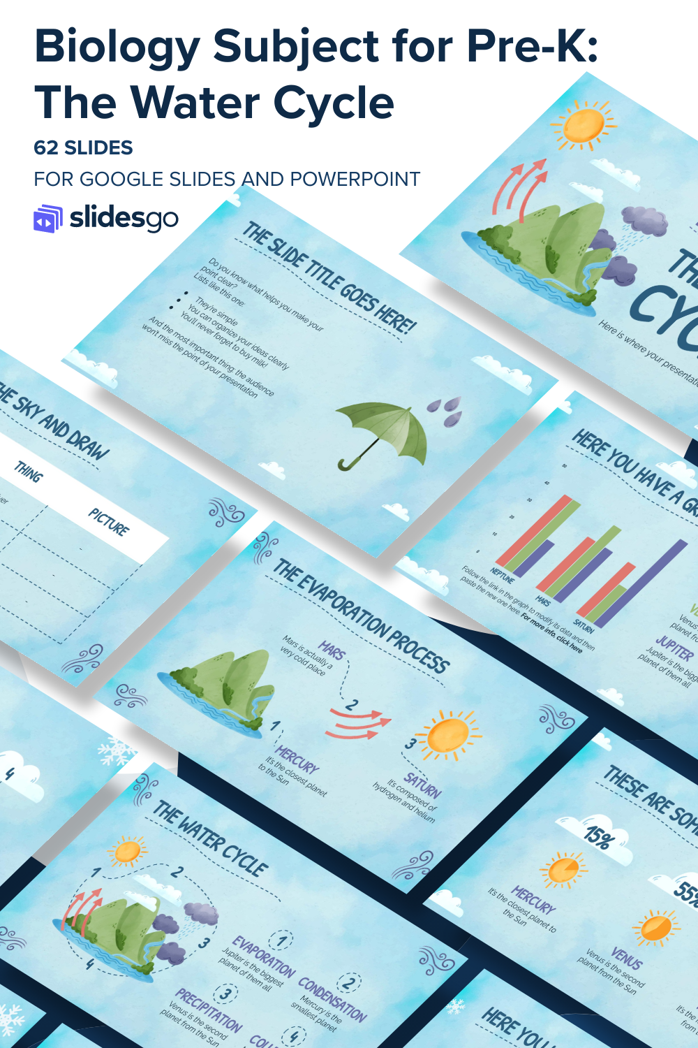 Biology for Pre-K: The Water Cycle | Google Slides & PPT