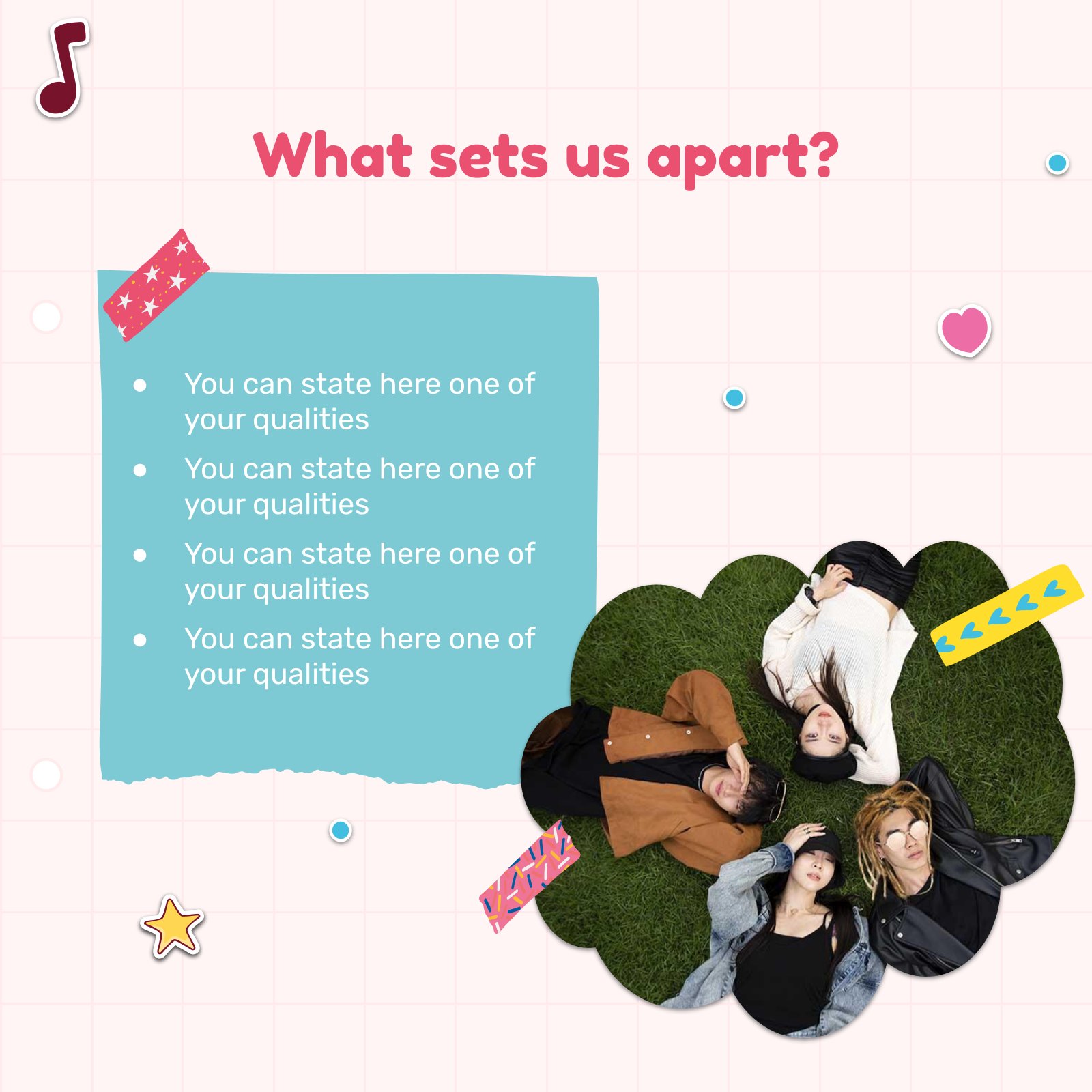 K-Pop Boy Band Fan's Collage for IG Posts | Google Slides & PPT