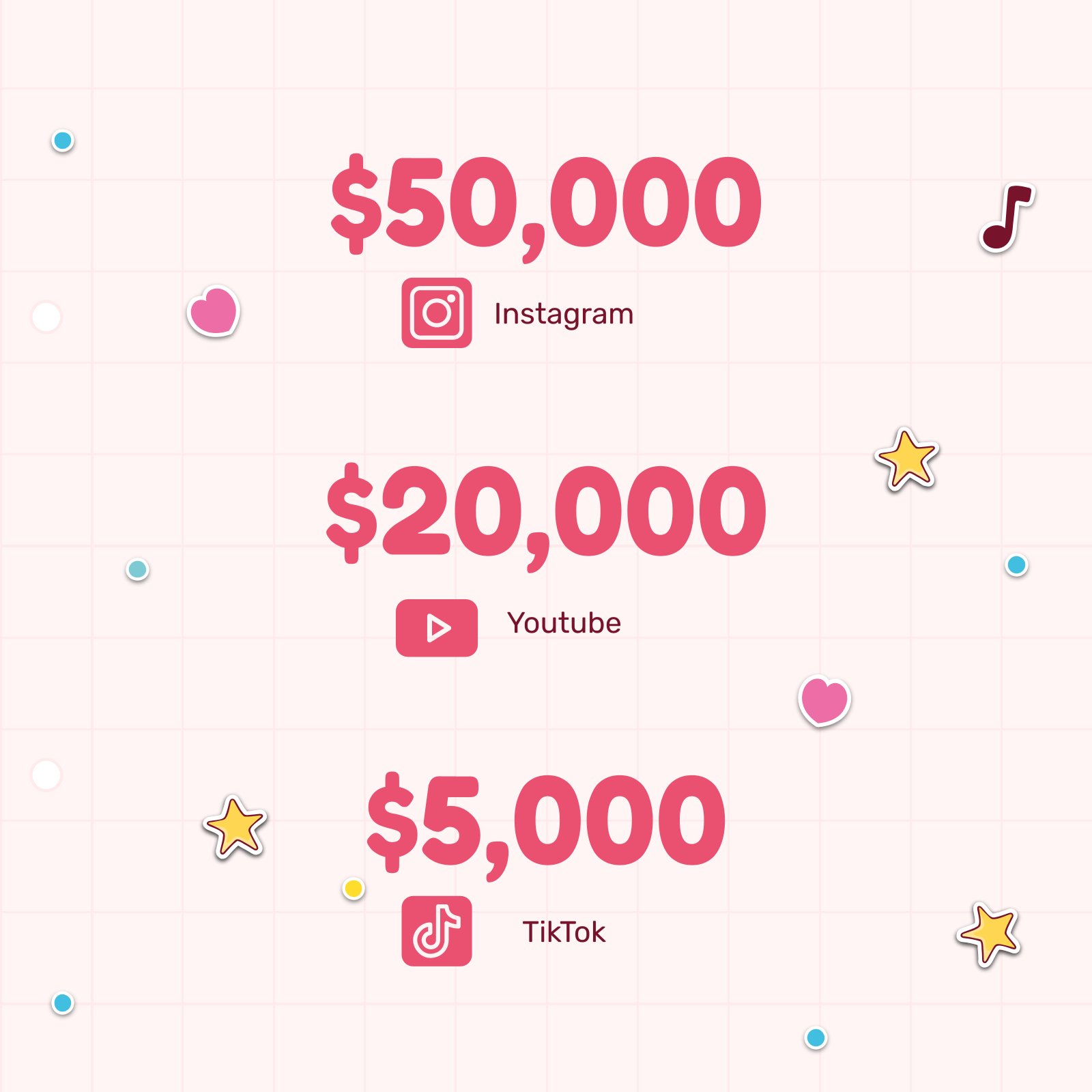 Collage de fan de boy bands de k-pop para publicaciones de IG